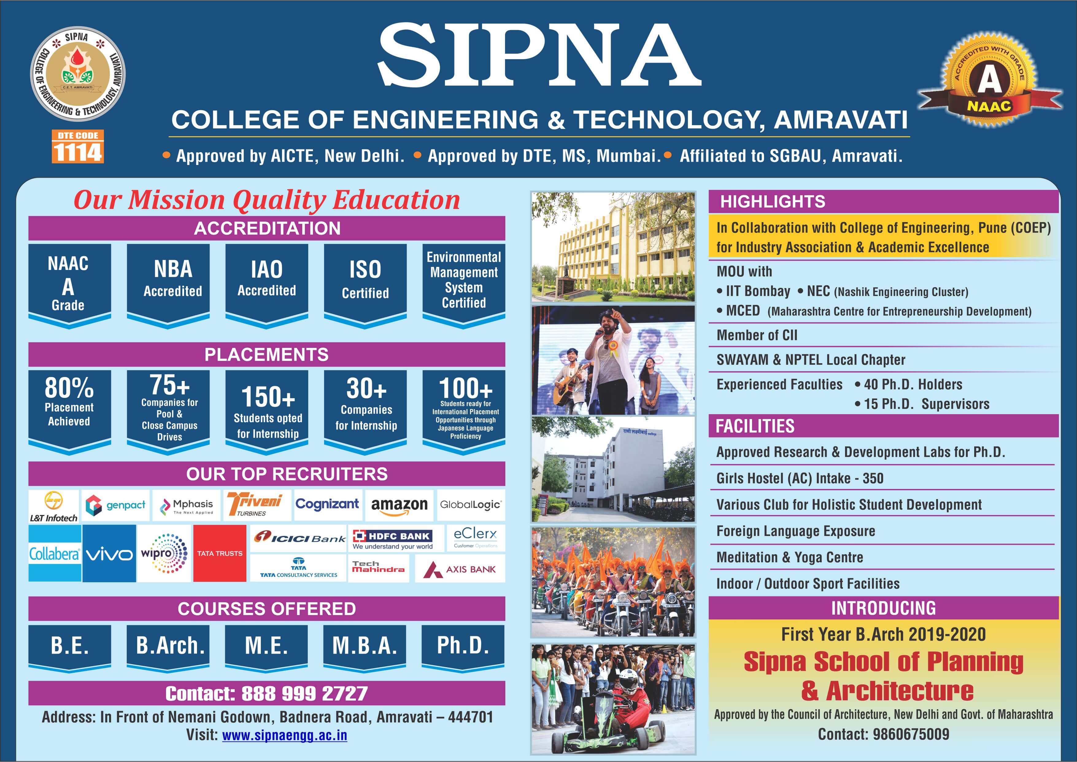 Sipna College Of Engineering And Technology